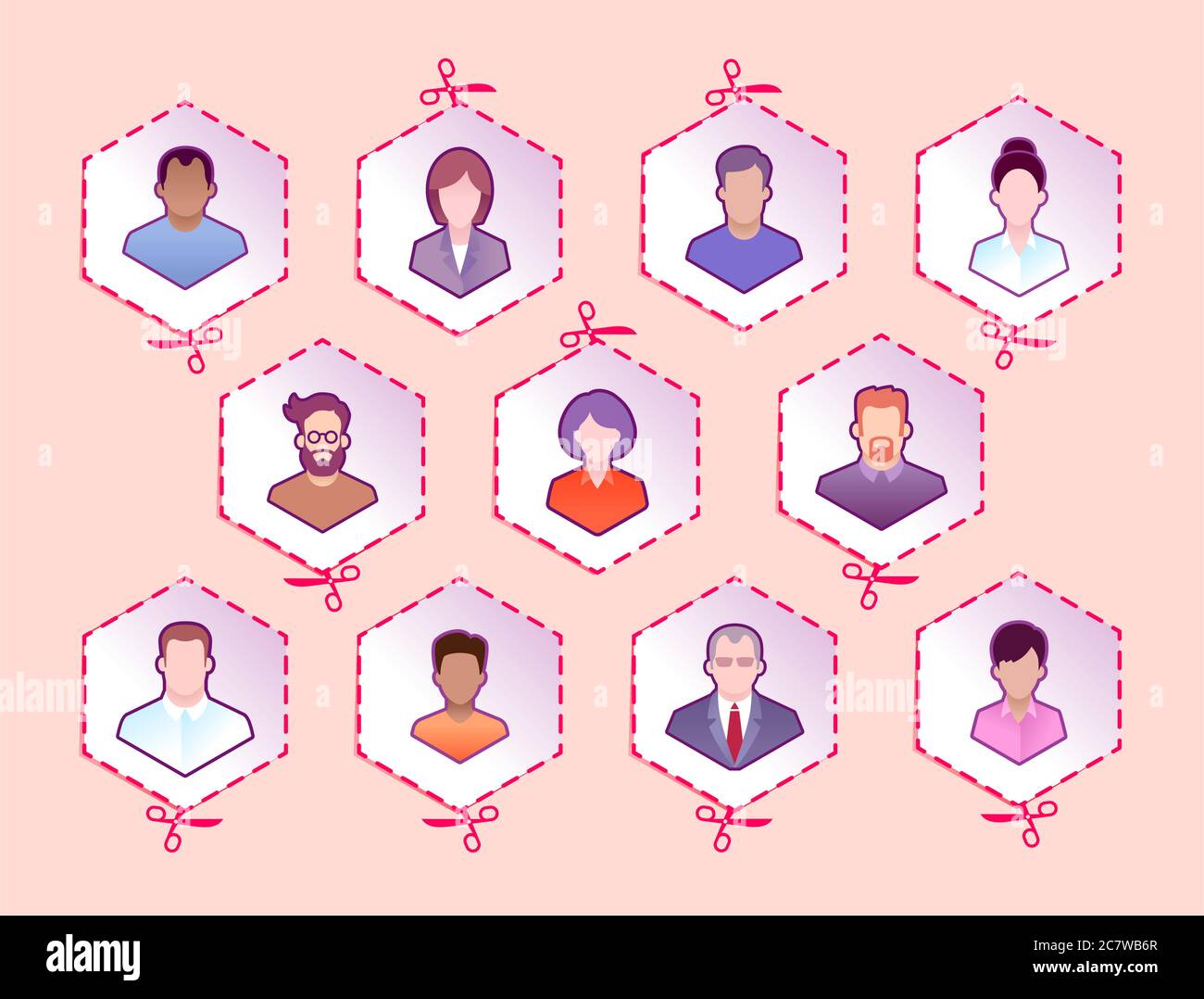 Female isolation Stock Vector Images - Alamy