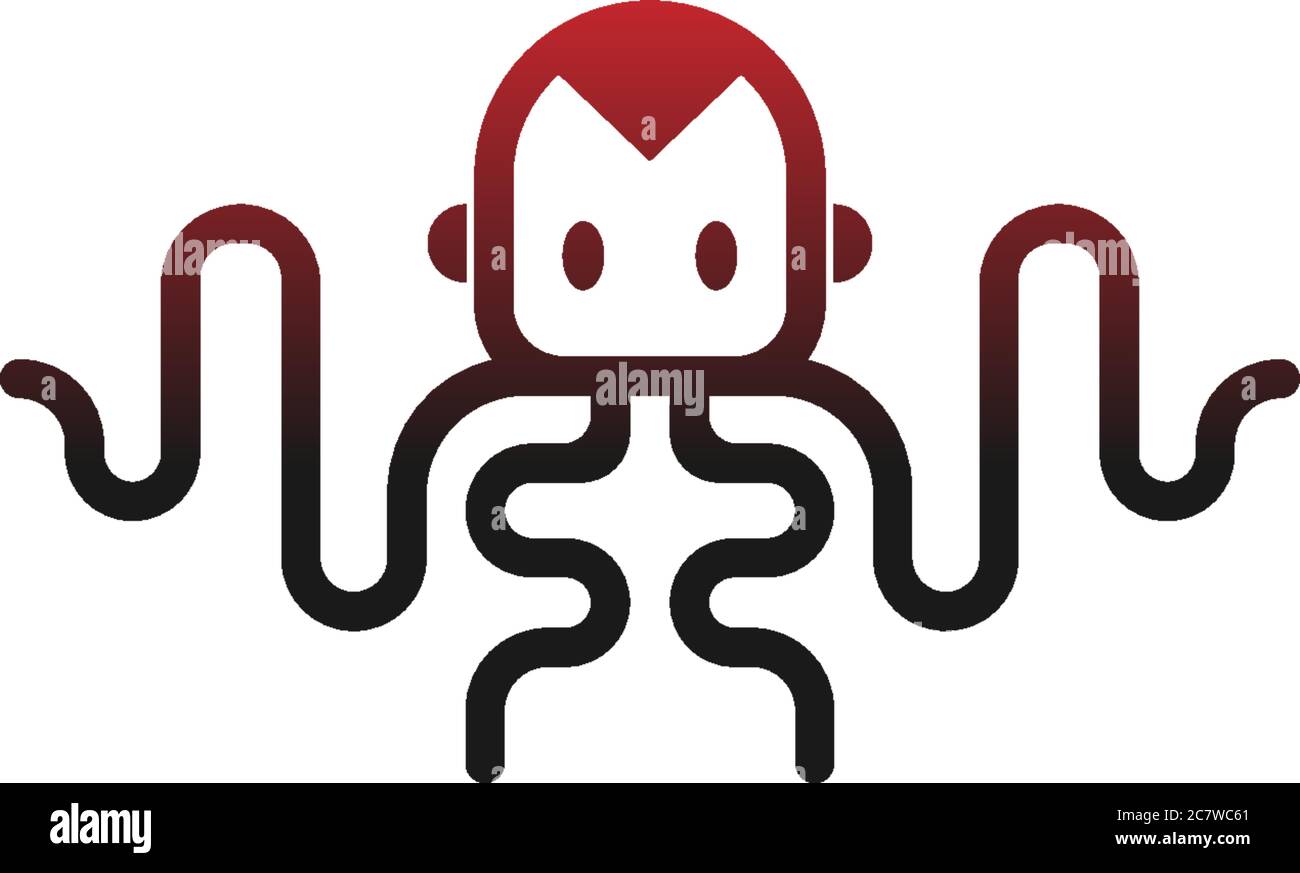 Octopus robot logo icon vector template Stock Vector Image & Art - Alamy