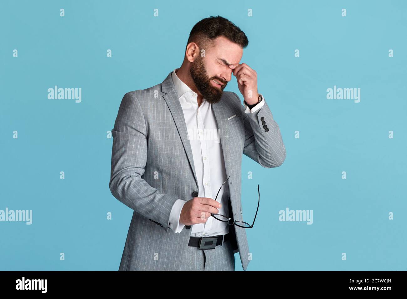 Stressed businessman crying business hi-res stock photography and ...