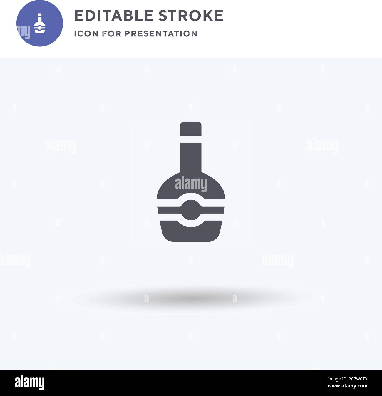 Liquor icon vector, filled flat sign, solid pictogram isolated on white ...