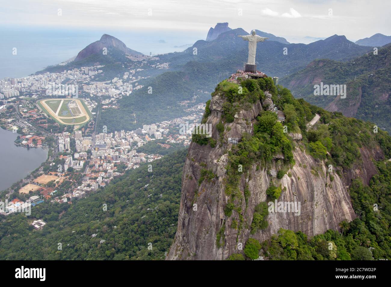 Aerial shot of the amazing Rio de Janeiro's cityscape with visible ...