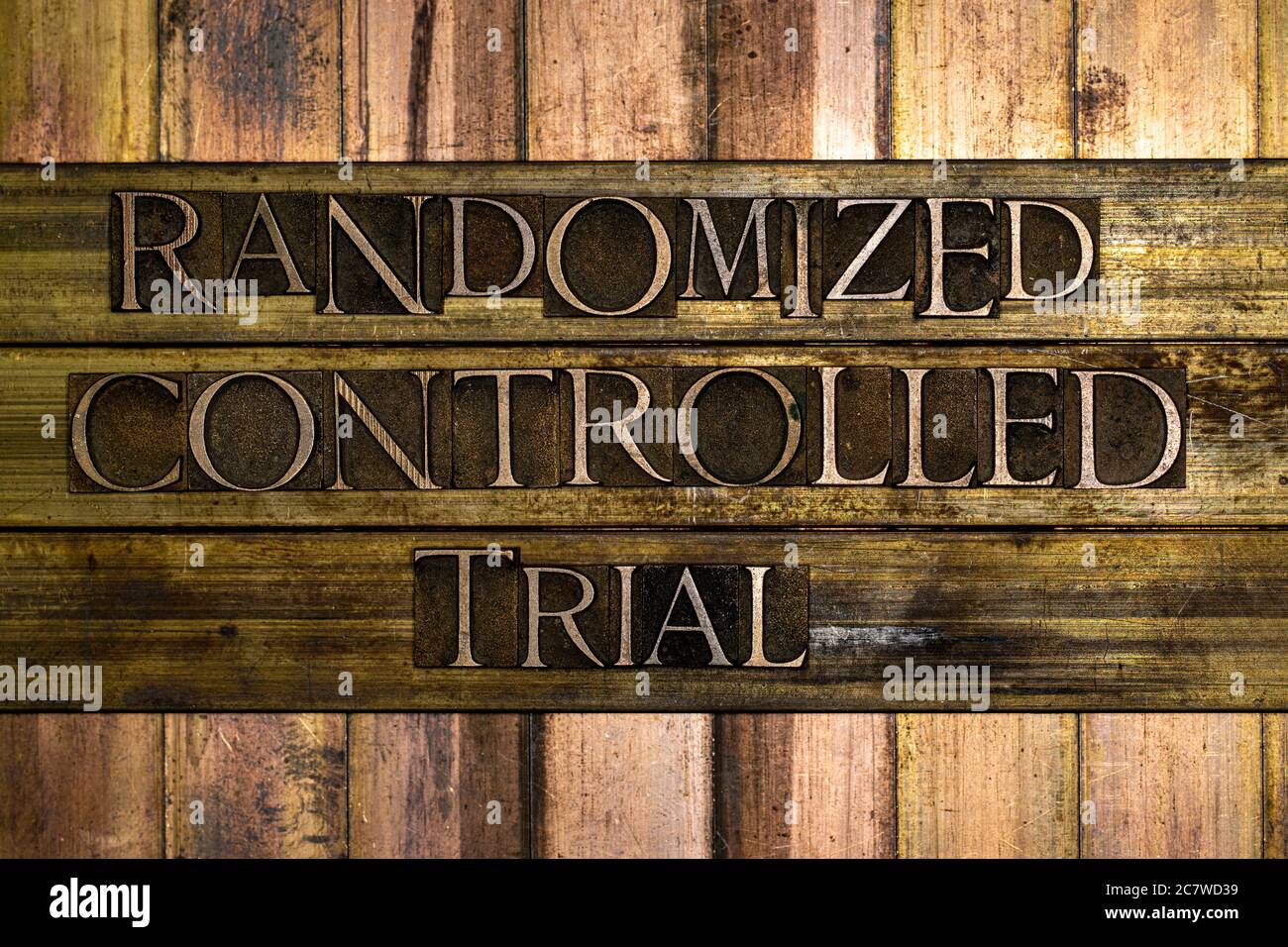 Randomized Controlled Trial text formed with real authentic typeset ...