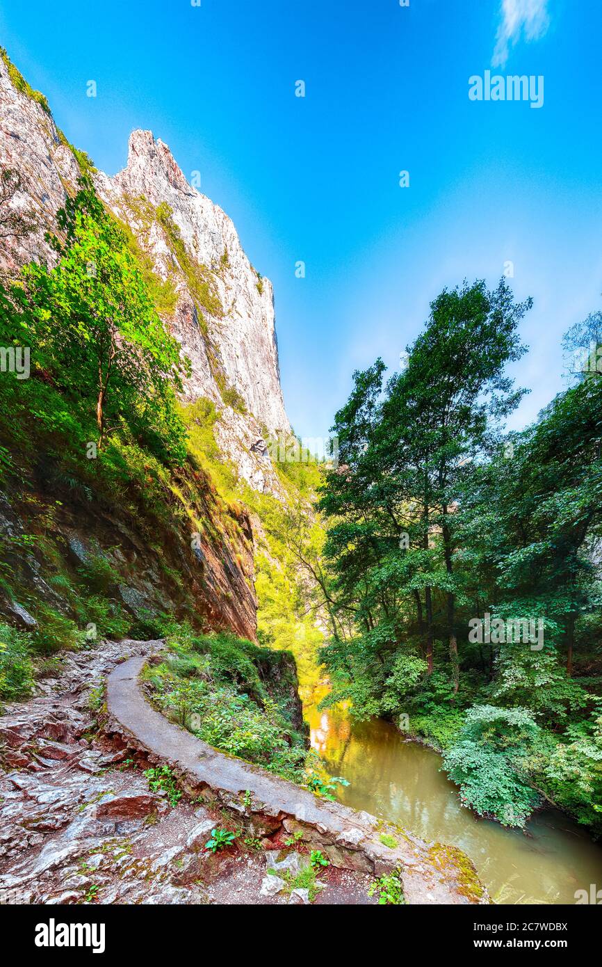 Turda gorge Cheile Turzii is a natural reserve with marked trails for ...