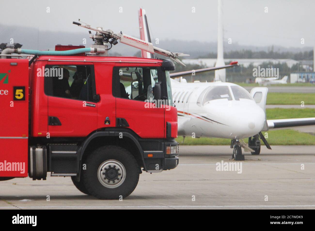 Glasgow Airport, Fire Engine Stock Photo - Alamy