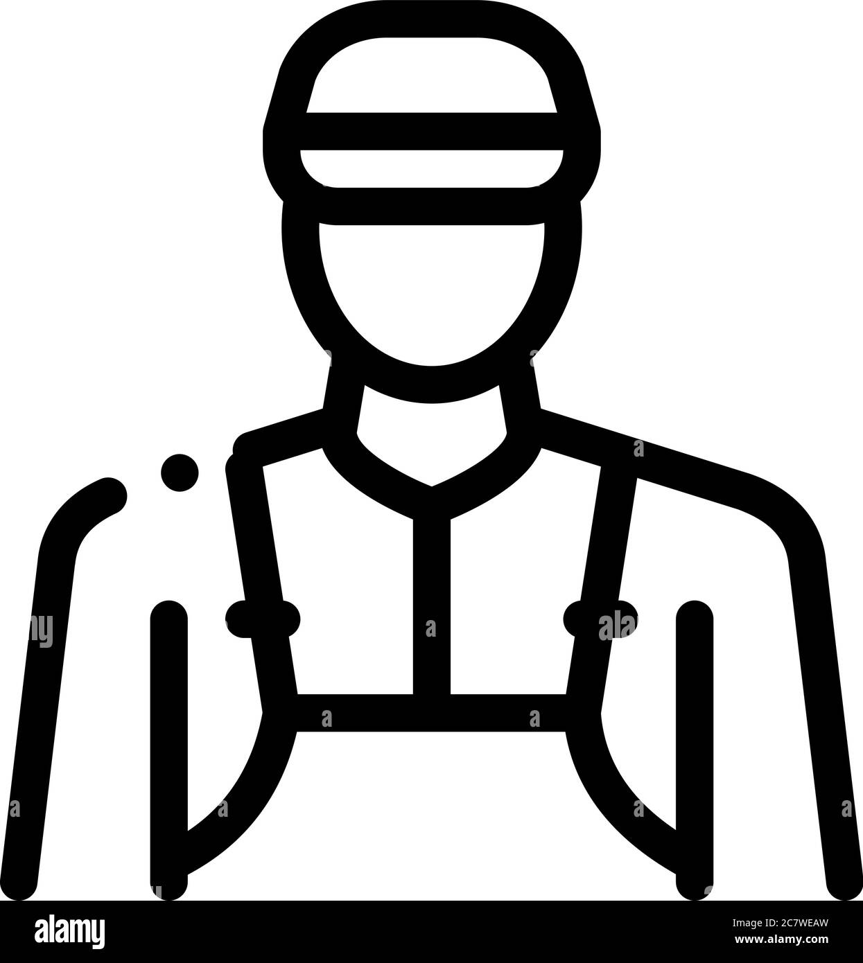 cleaner profession icon vector outline illustration Stock Vector Image ...