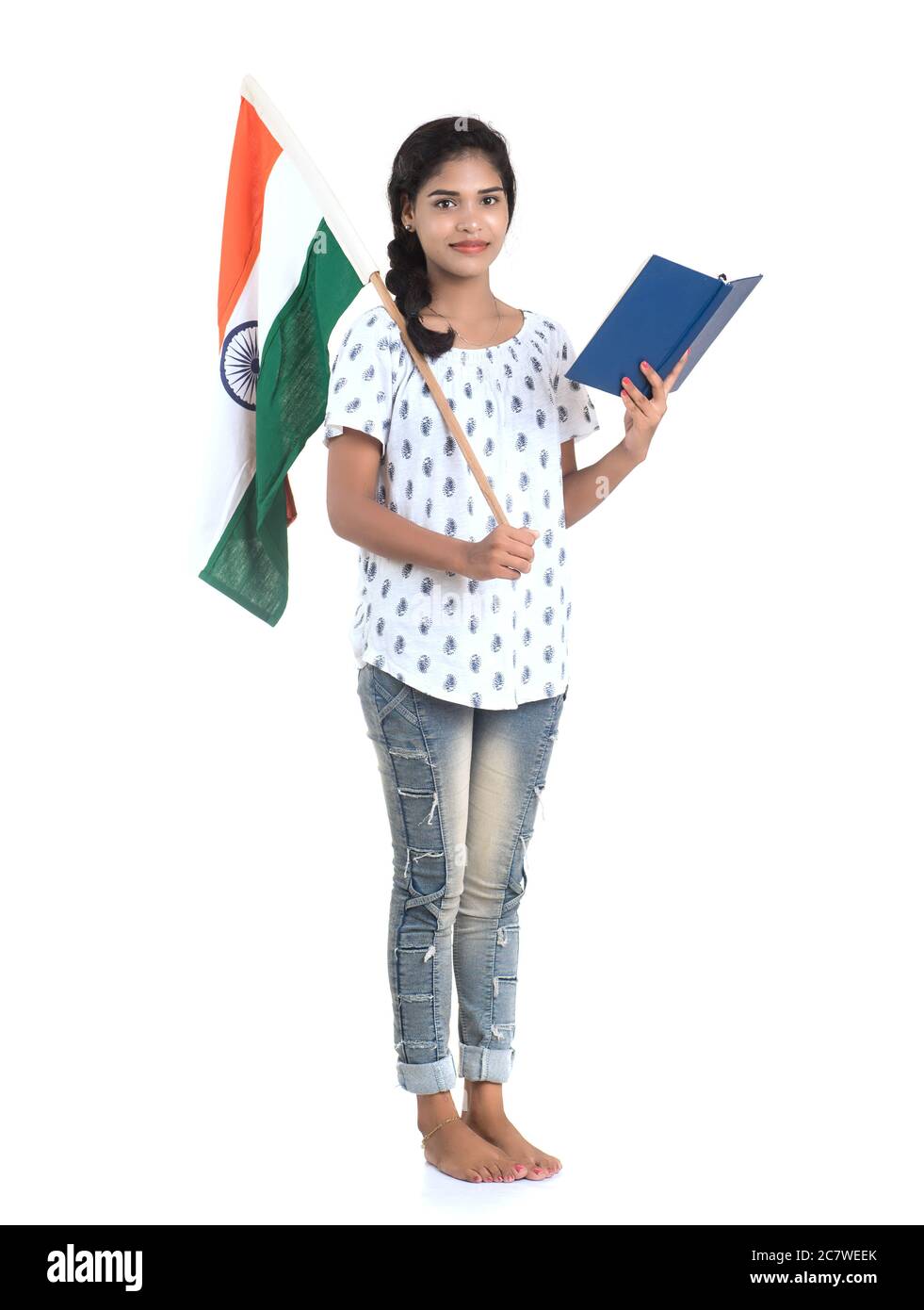 Beautiful country girl reading Cut Out Stock Images & Pictures - Alamy