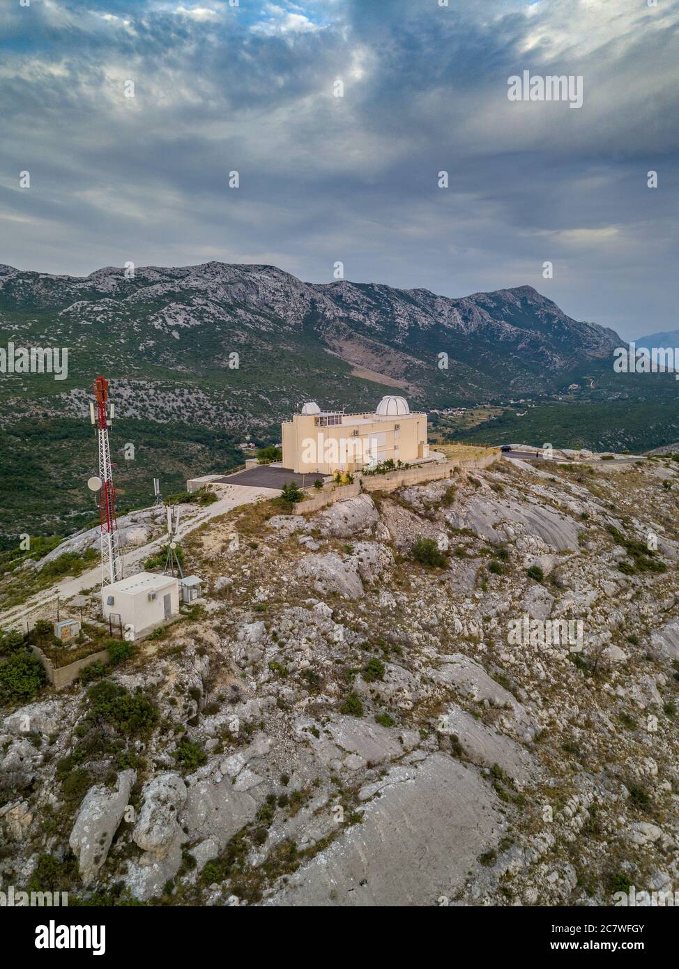 Split, Croatia - August 14 2019:An aerial picture of the Mosor ...