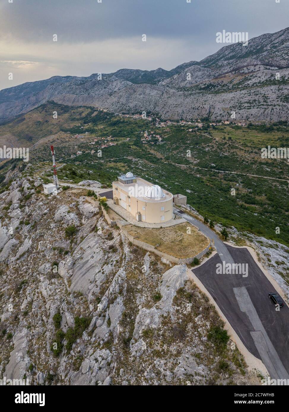 Split, Croatia - August 14 2019:An aerial picture of the Mosor ...