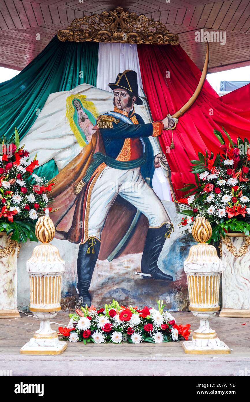 A shrine honoring Mexican Independence hero Ignacio Allende on display ...