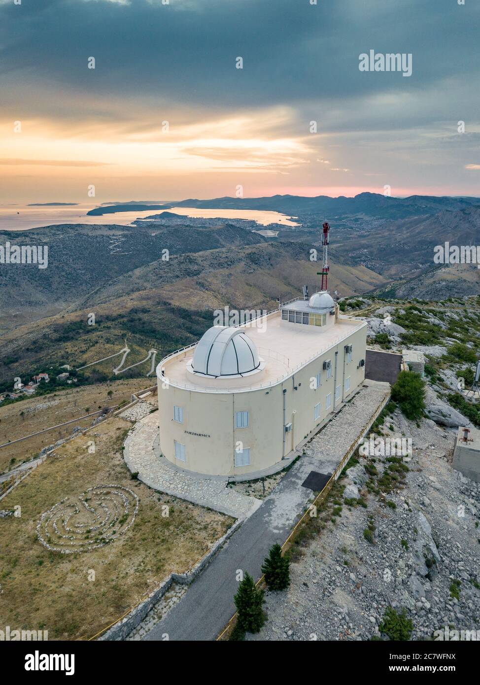 Split, Croatia - August 14 2019:An aerial picture of the Mosor ...