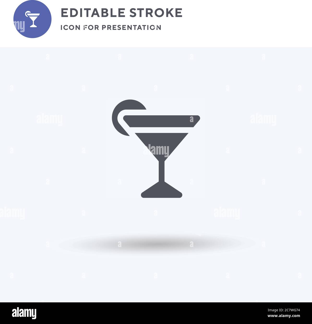 Gimlet icon vector, filled flat sign, solid pictogram isolated on white ...