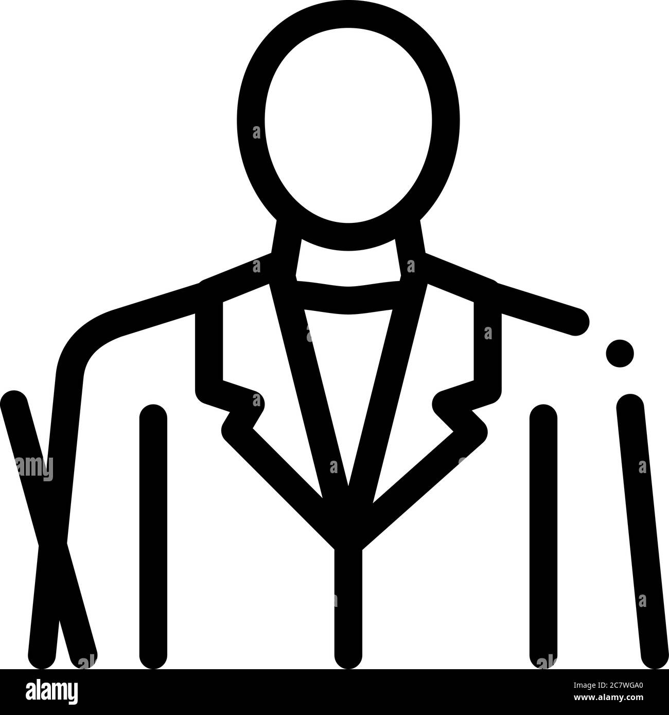 teacher profession icon vector outline illustration Stock Vector Image ...