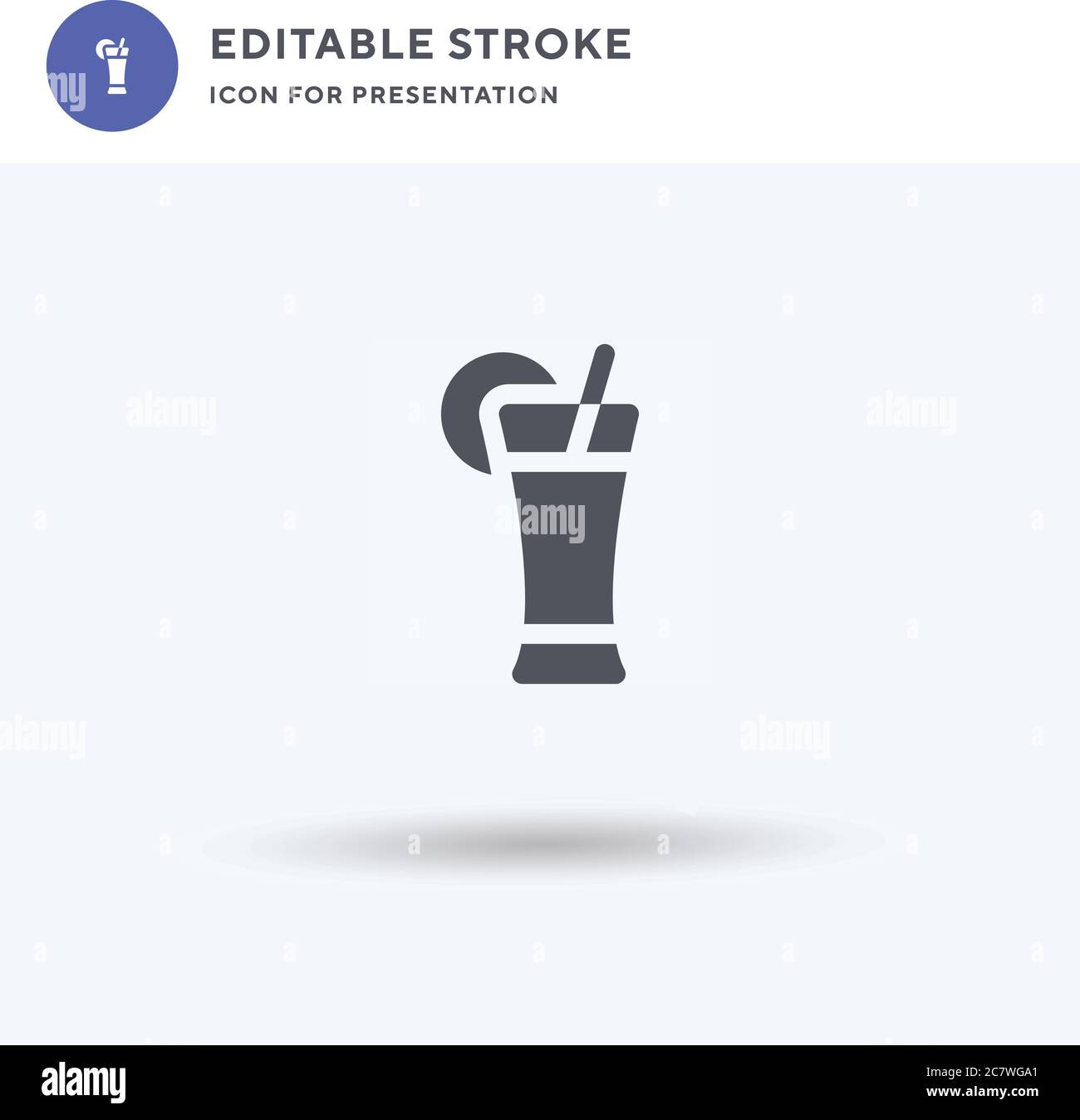 Bloody Mary icon vector, filled flat sign, solid pictogram isolated on ...