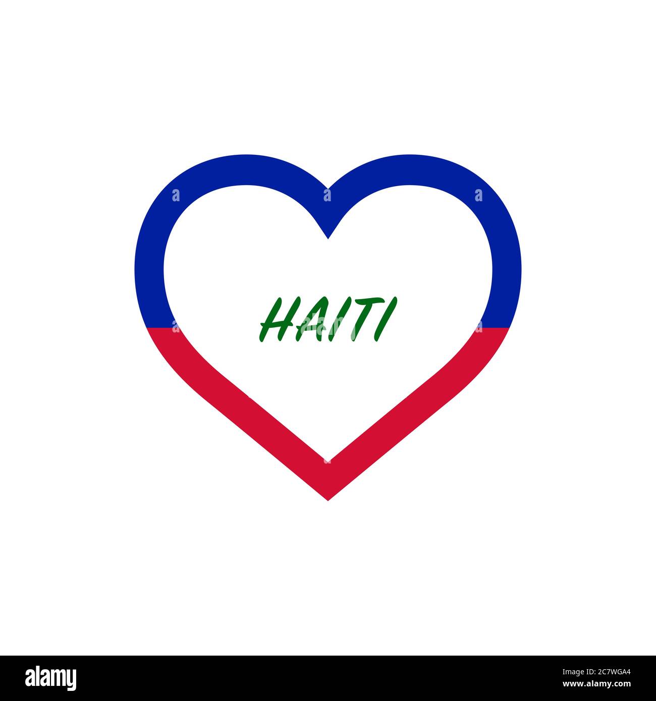 Haiti flag in heart. I love my country. sign. Stock vector illustration ...
