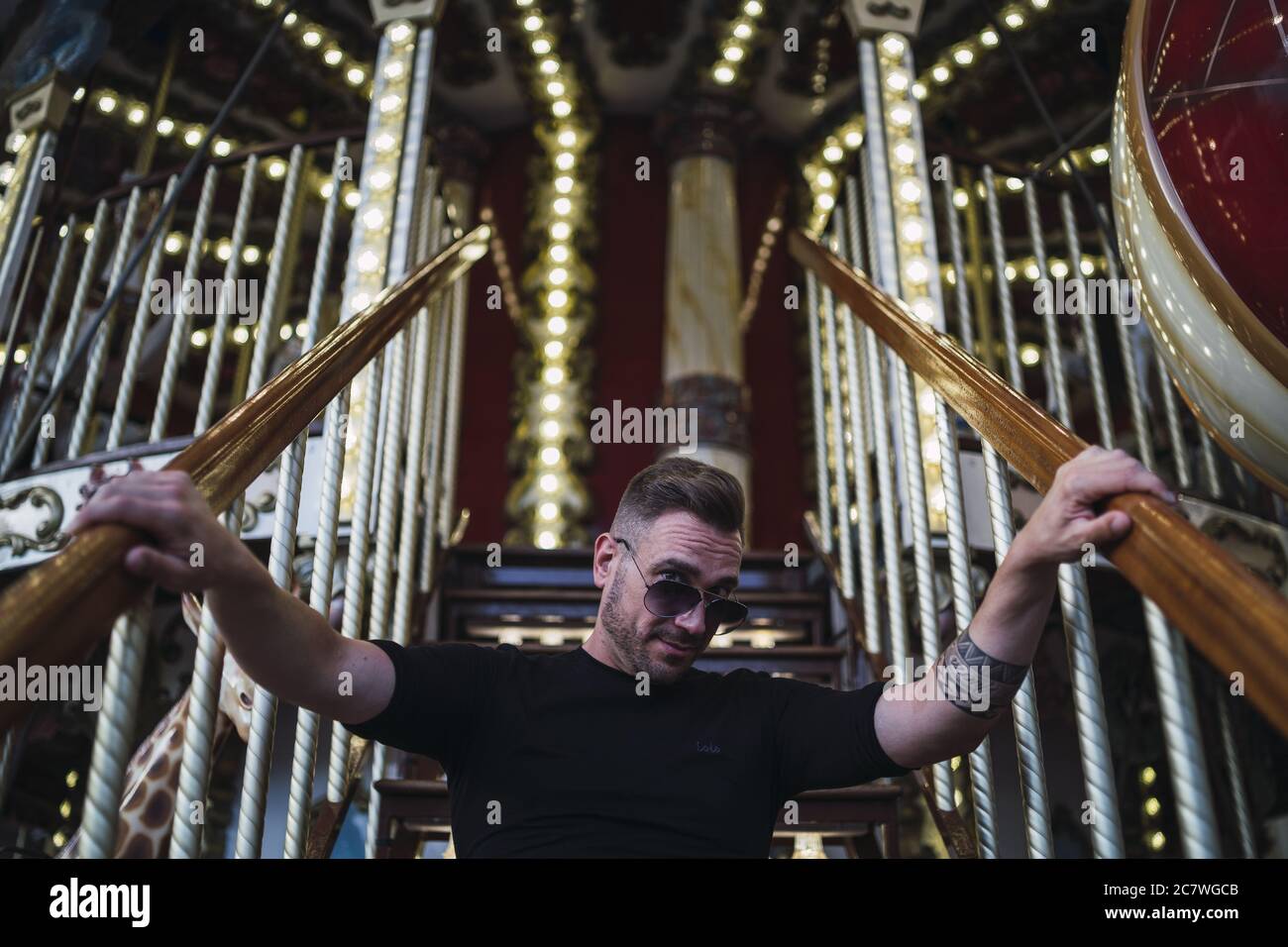 Carousels and man hi-res stock photography and images - Alamy