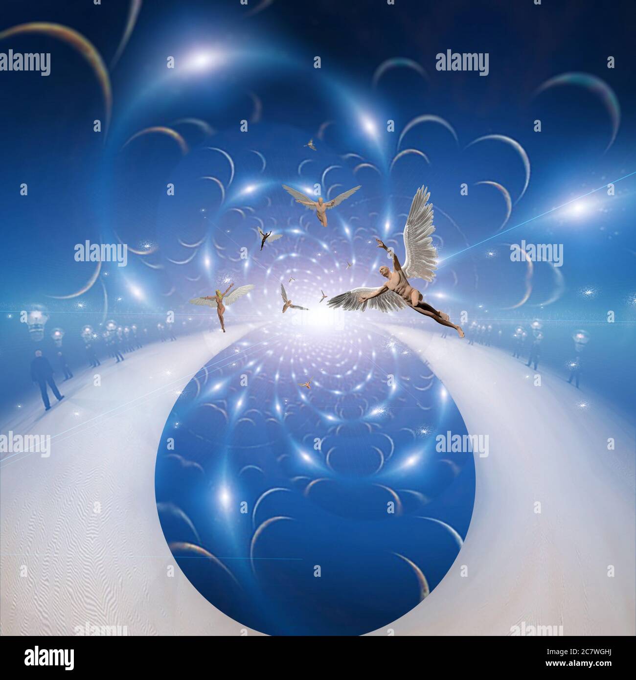 Angels in eternity Stock Photo - Alamy