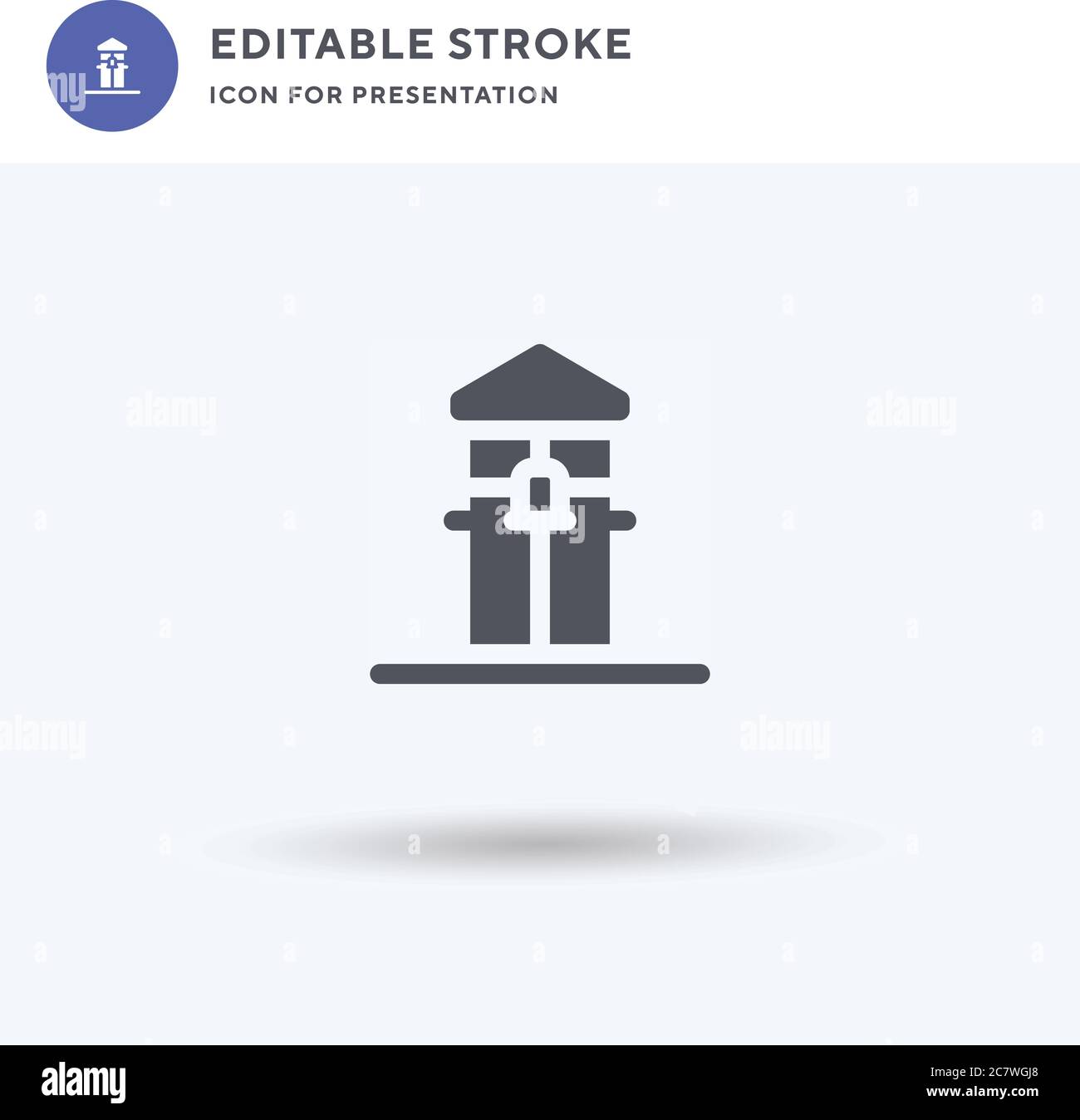 Drop Tower icon vector, filled flat sign, solid pictogram isolated on ...