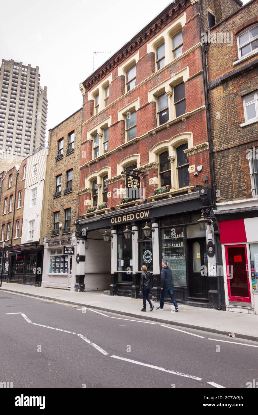 The exterior of the Old Red Cow public house on Long Lane, Smithfield ...