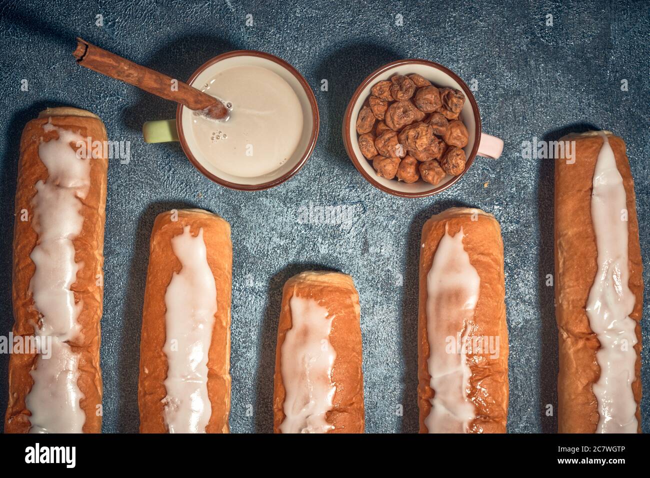 Typical spanish drink based on water, sugar and tuber called chufa ...