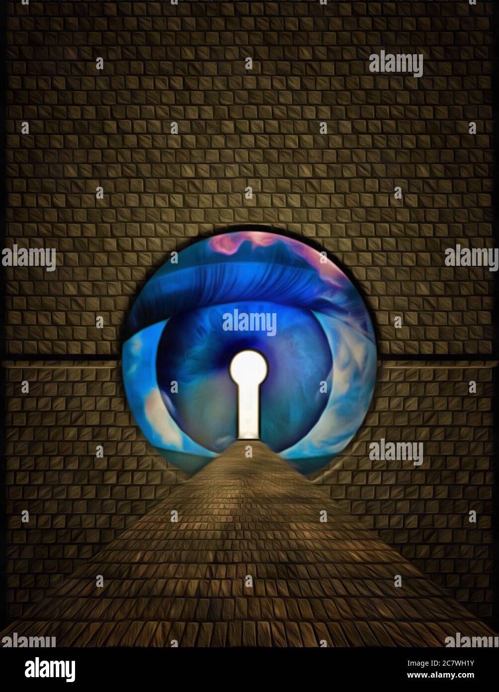 Large Eye Keyhole Stock Photo - Alamy