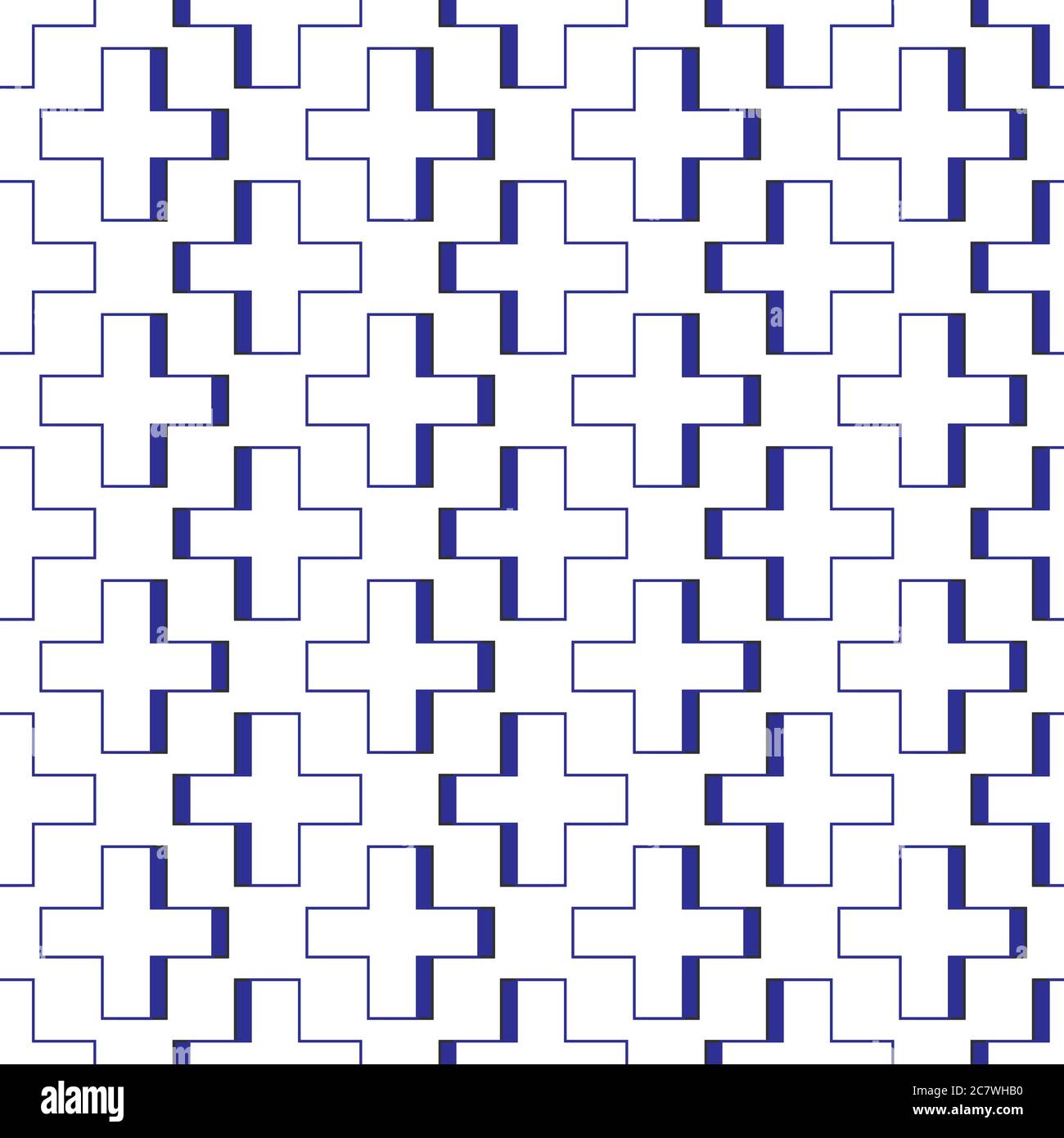Seamless Cross Pattern. Stock vector illustration isolated on white ...