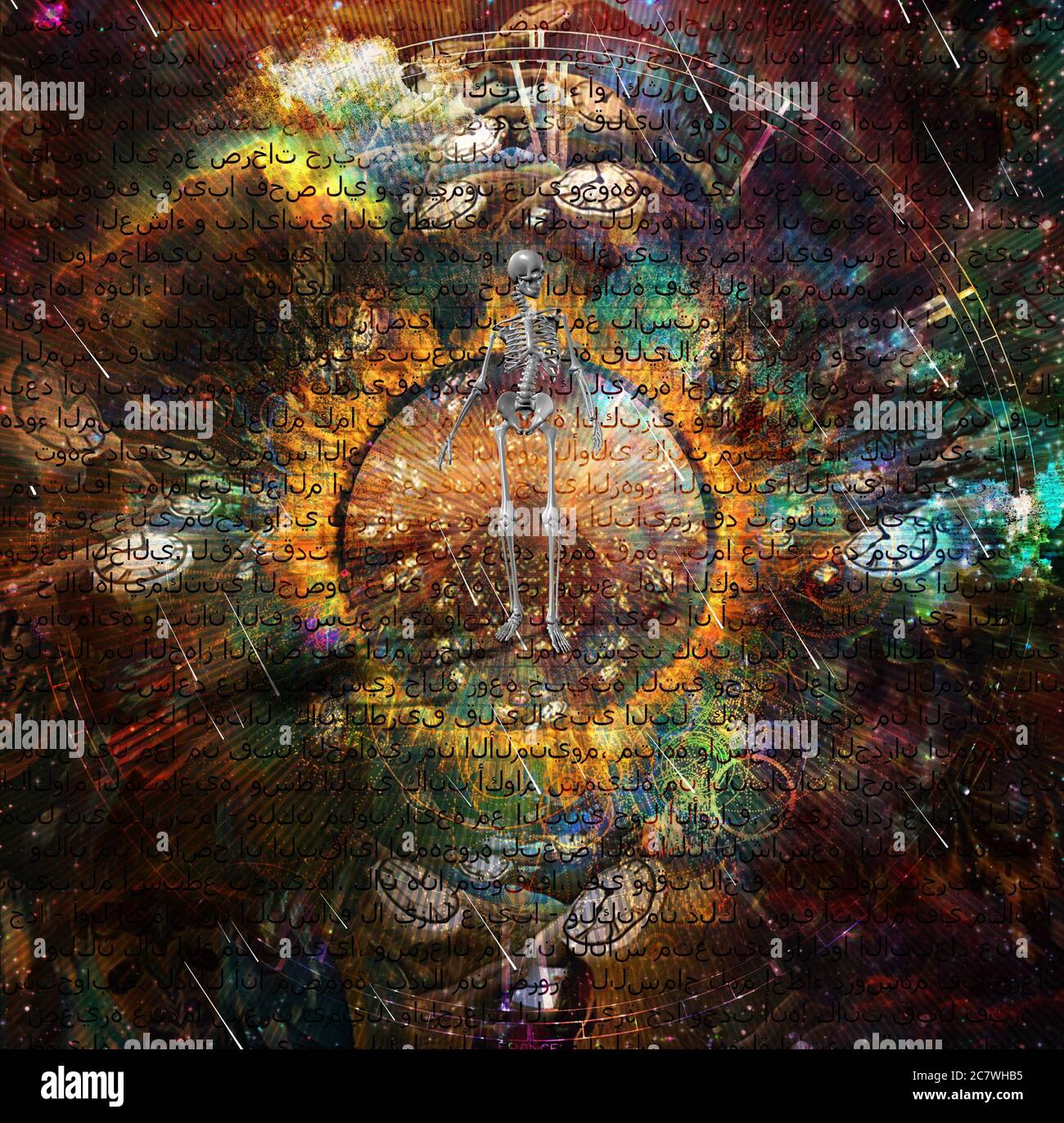 Skeleton and clocks Stock Photo - Alamy