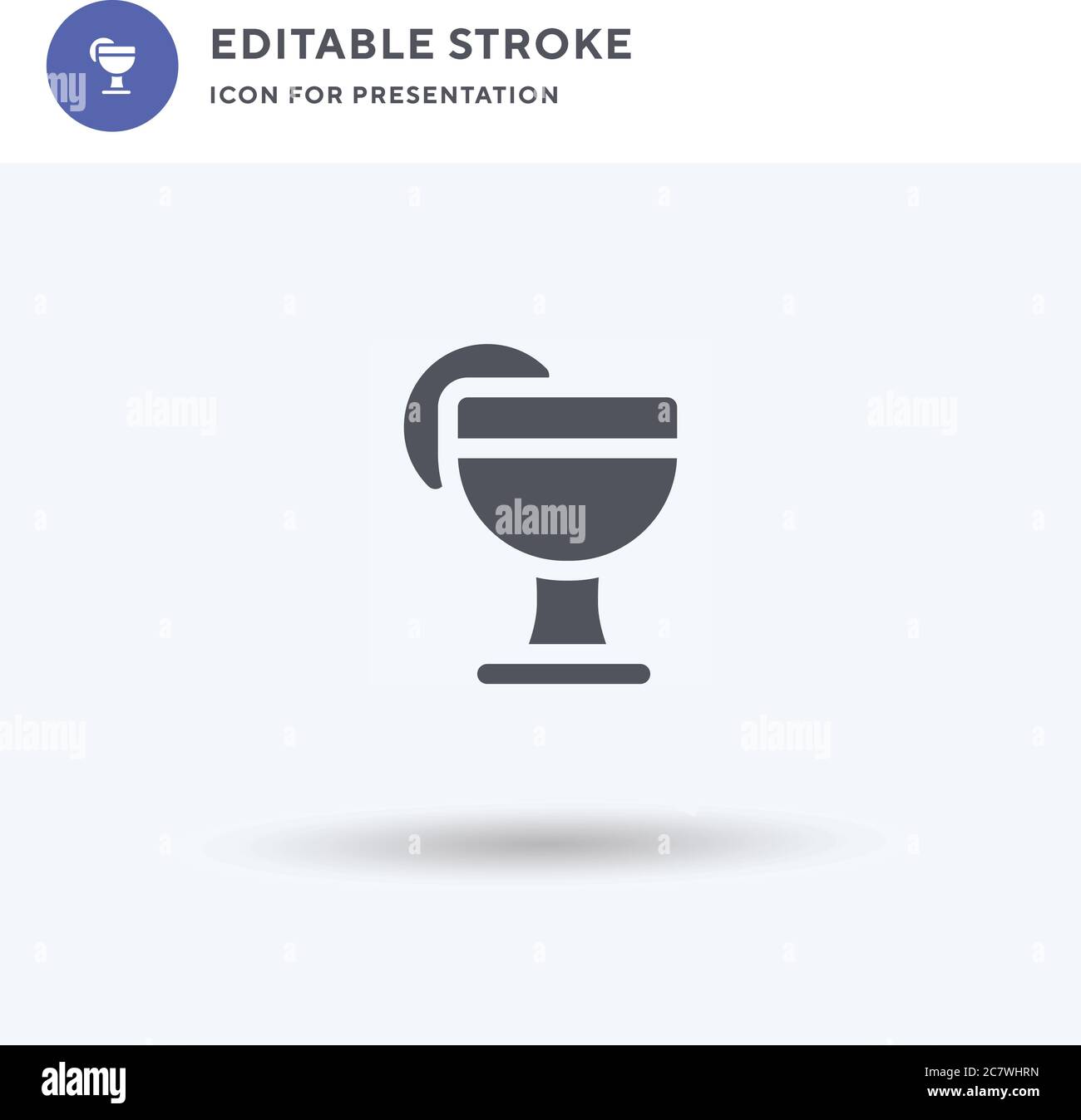 Daiquiri icon vector, filled flat sign, solid pictogram isolated on ...