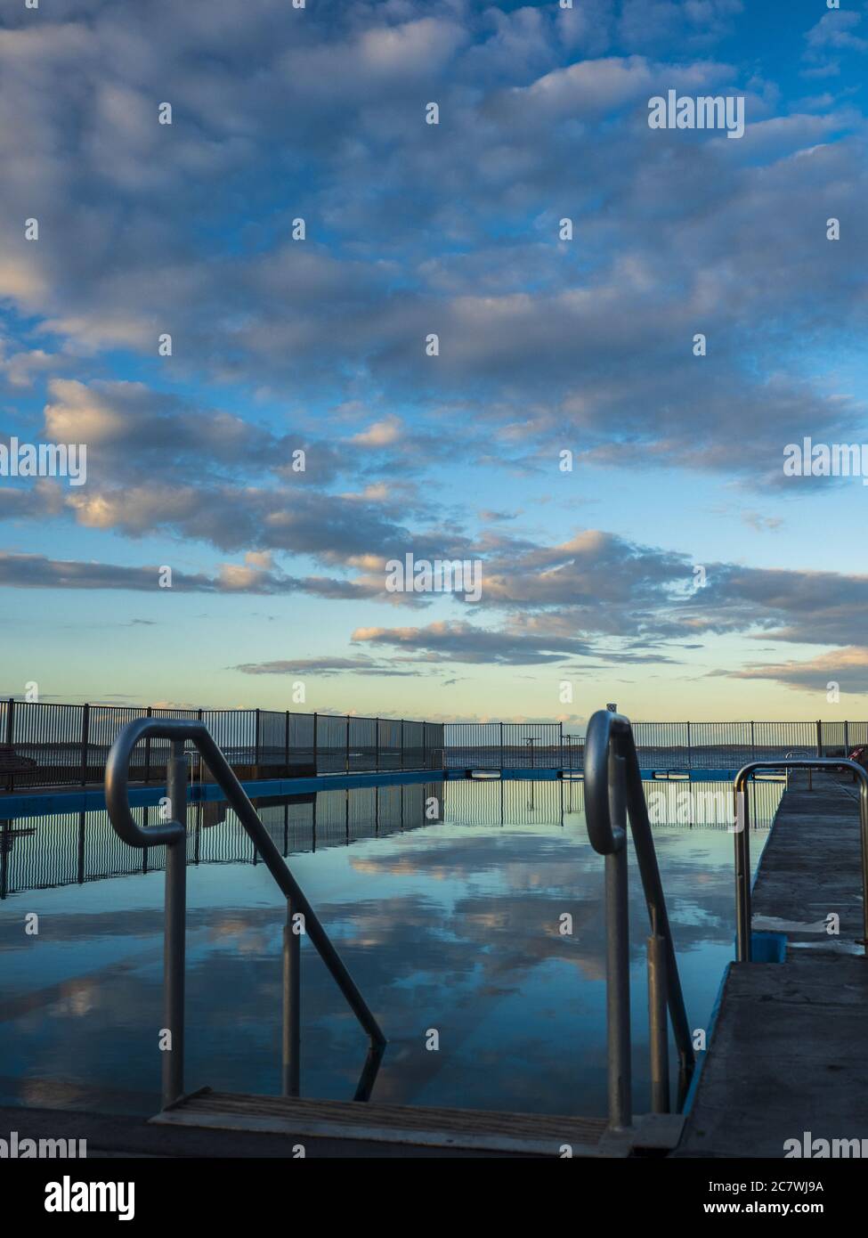 Beautiful shot of a sea scenery at sunset Stock Photo - Alamy