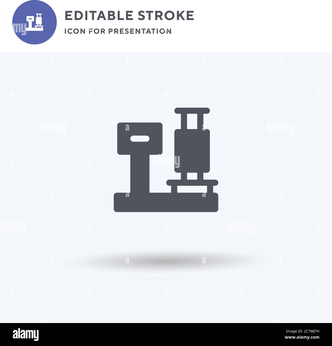 Scale icon vector, filled flat sign, solid pictogram isolated on white ...