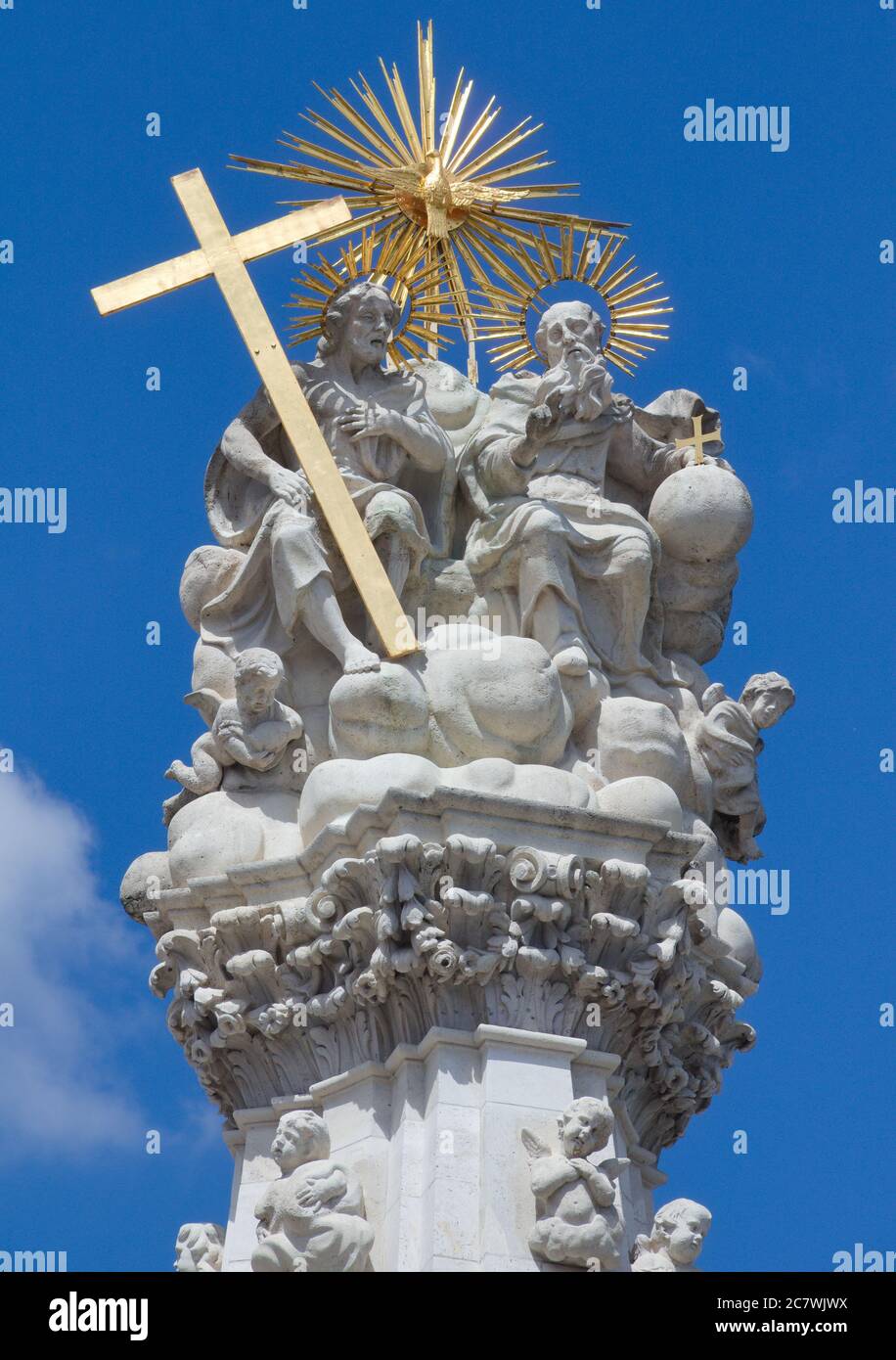 Holy Trinity statue in Budapest castle. in Hungary Stock Photo - Alamy