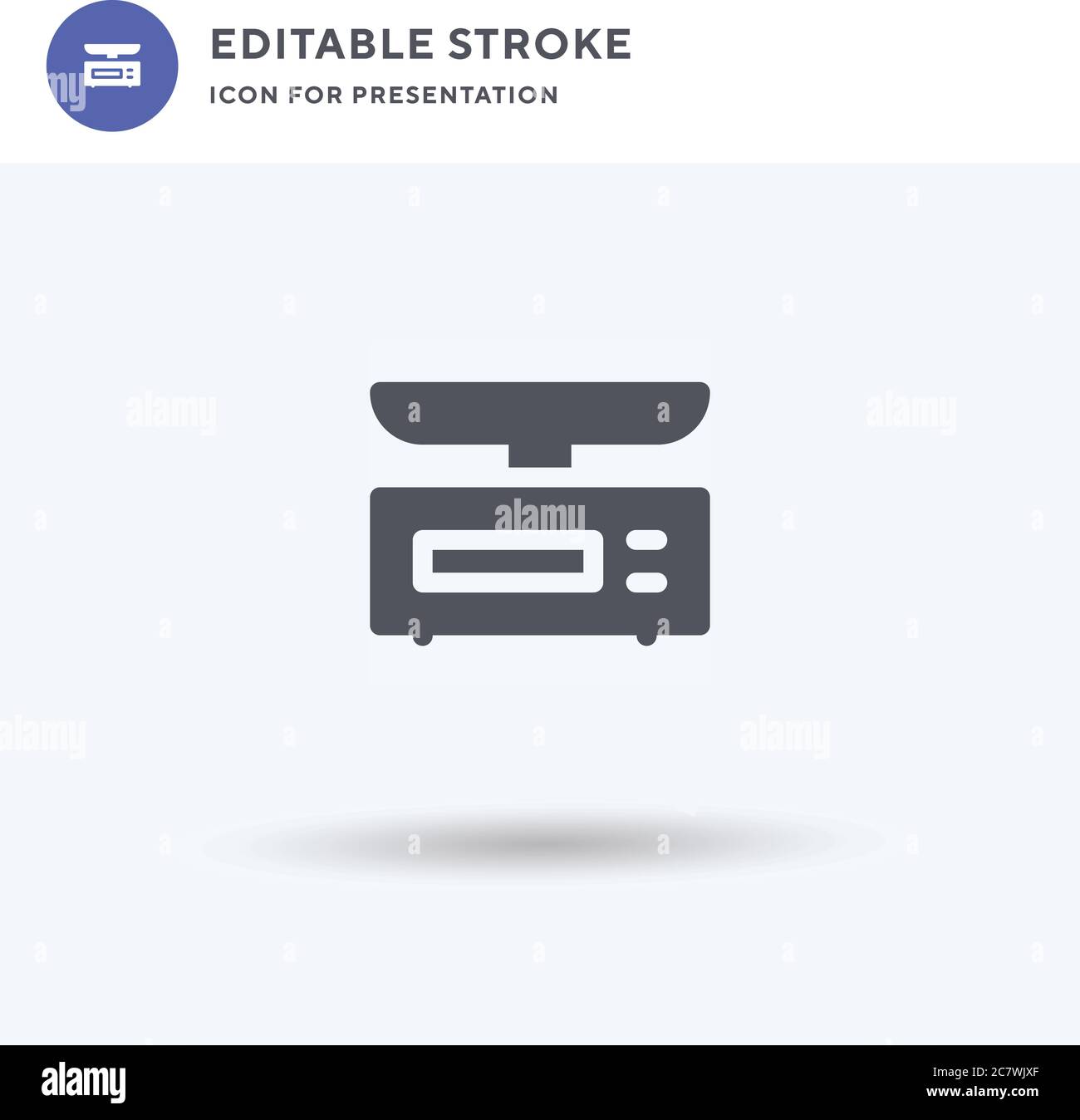 Scales icon vector, filled flat sign, solid pictogram isolated on white ...