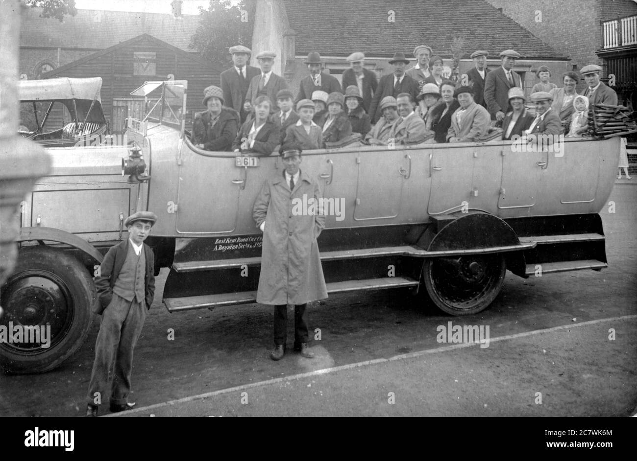A charabanc coach of the East Kent Road Car Company Limited about to ...