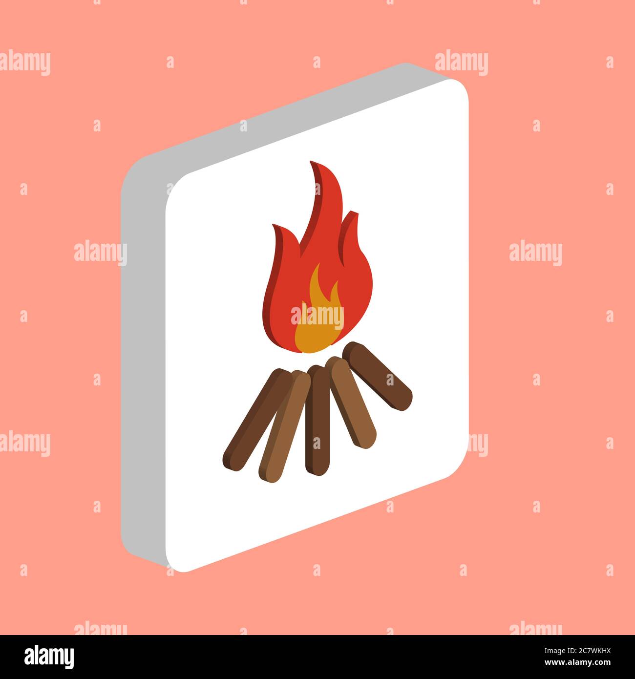 Bonfire, campfire Simple vector icon. Illustration symbol design ...