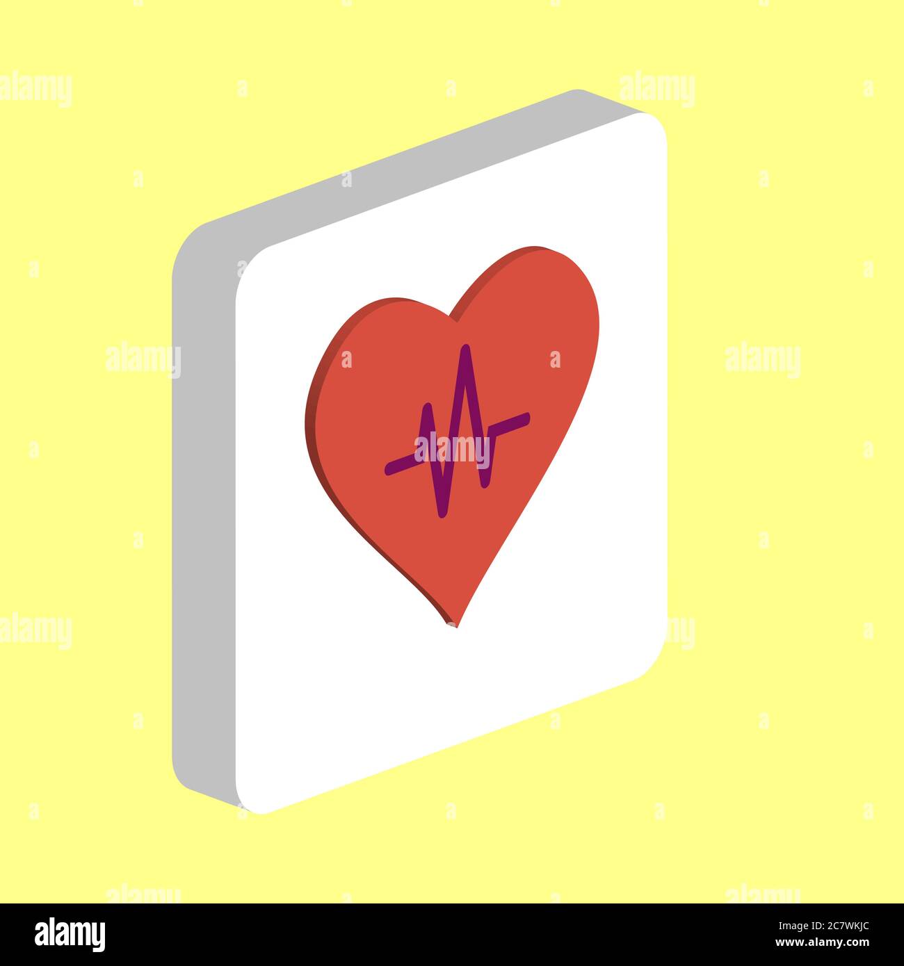 Heart life line Simple vector icon. Illustration symbol design template ...