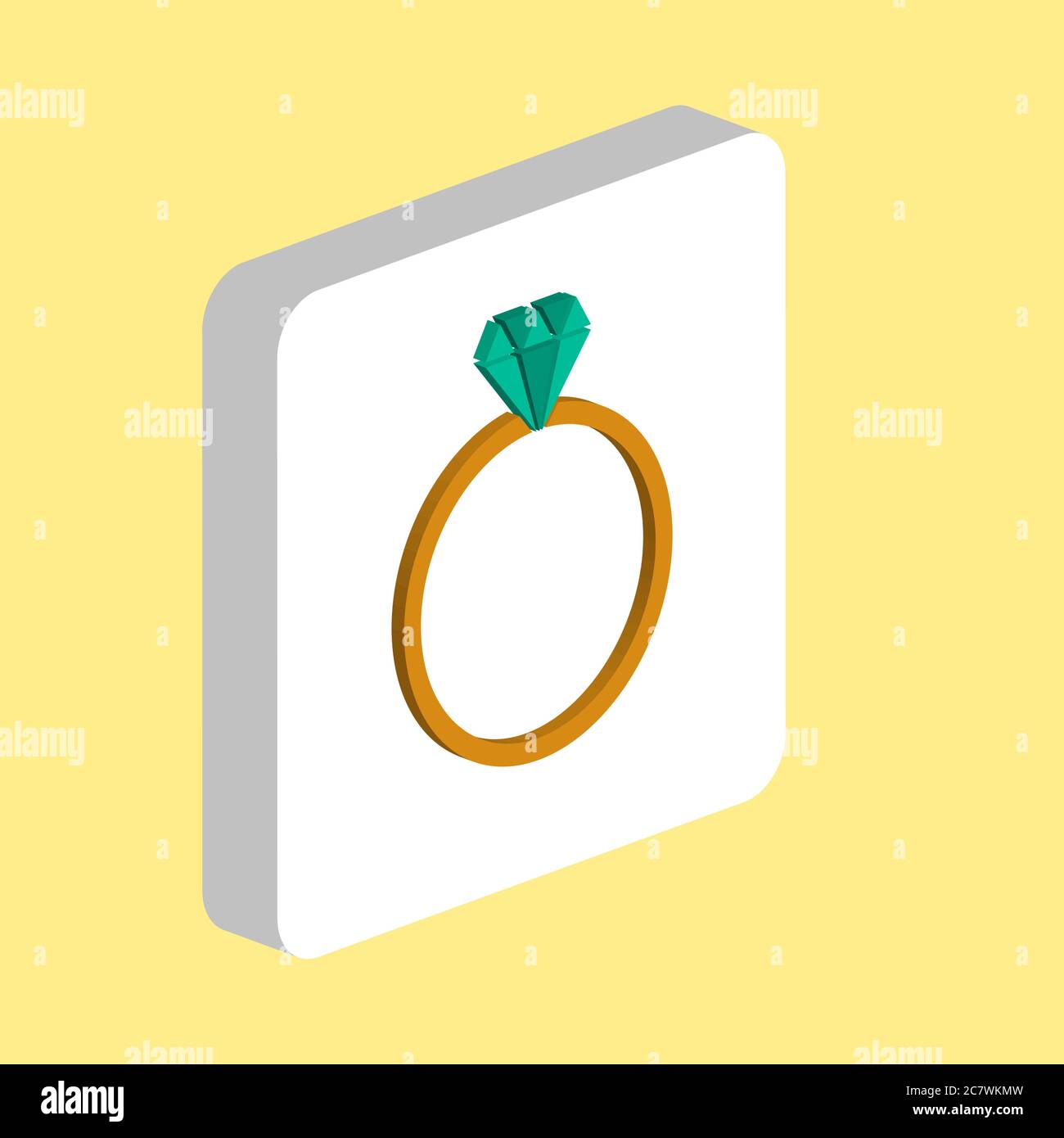 Diamond ring Simple vector icon. Illustration symbol design template ...