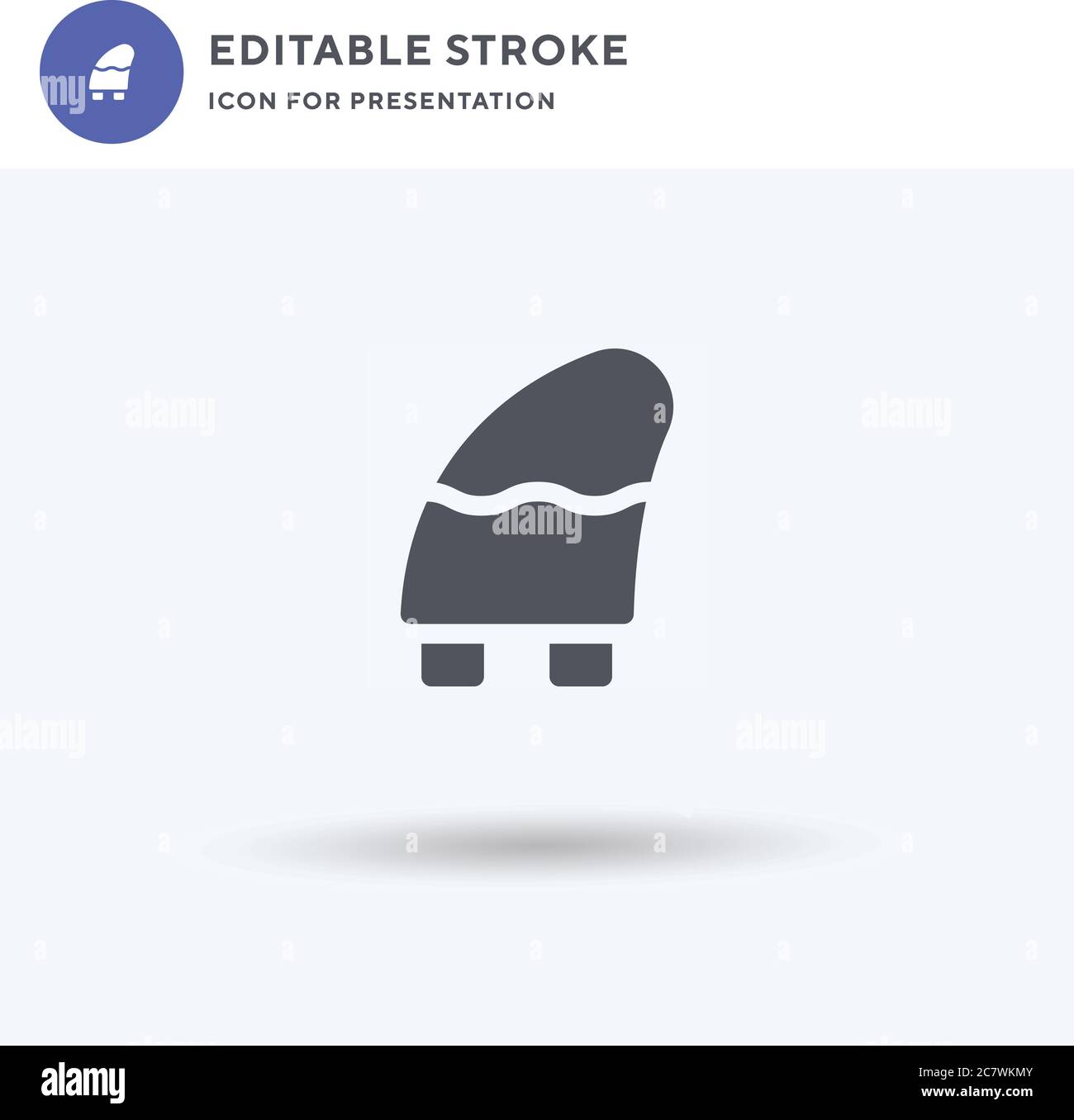 Fin icon vector, filled flat sign, solid pictogram isolated on white ...