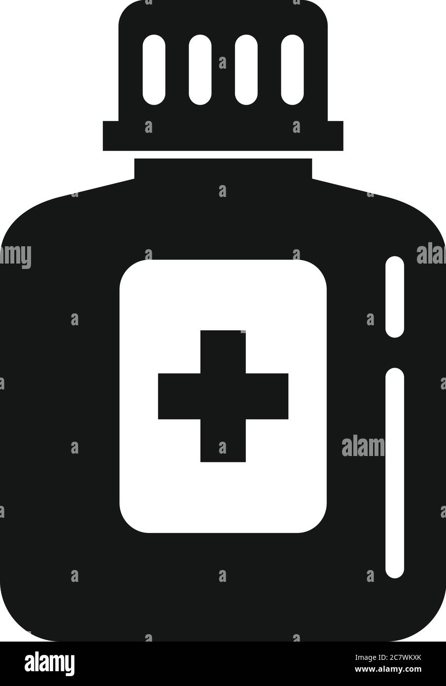Medical syrup bottle icon. Simple illustration of medical syrup bottle ...