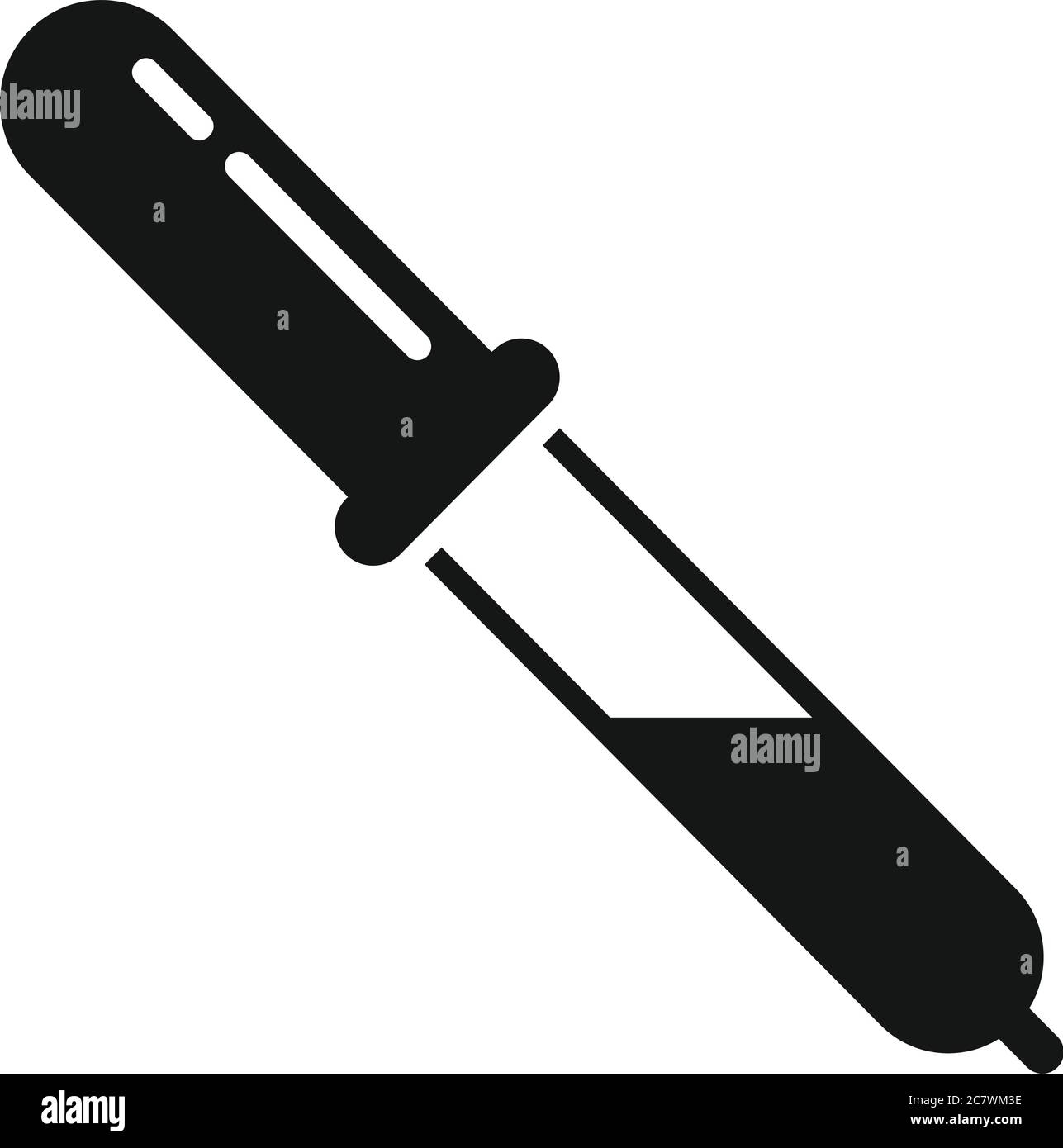 Pipette eco oil icon. Simple illustration of pipette eco oil vector ...
