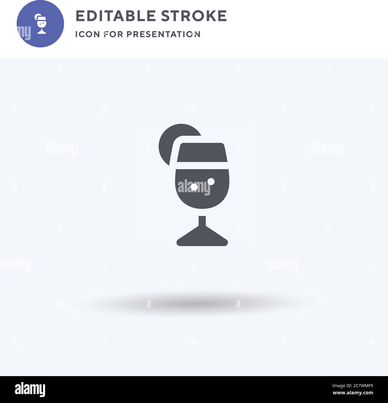 Aperol Spritz icon vector, filled flat sign, solid pictogram isolated ...