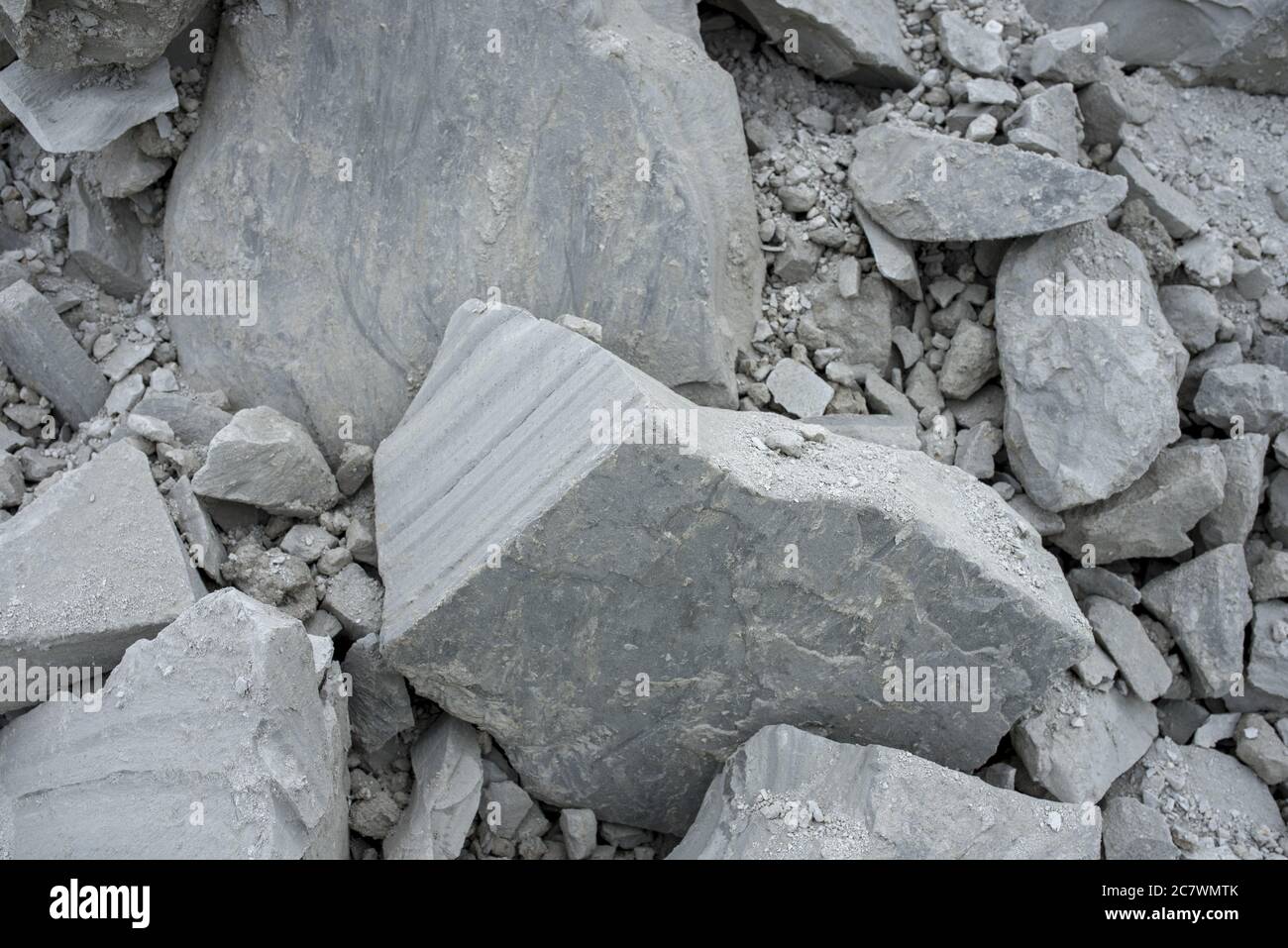 Closeup of a heap of broken rocks at a construction site - great for ...