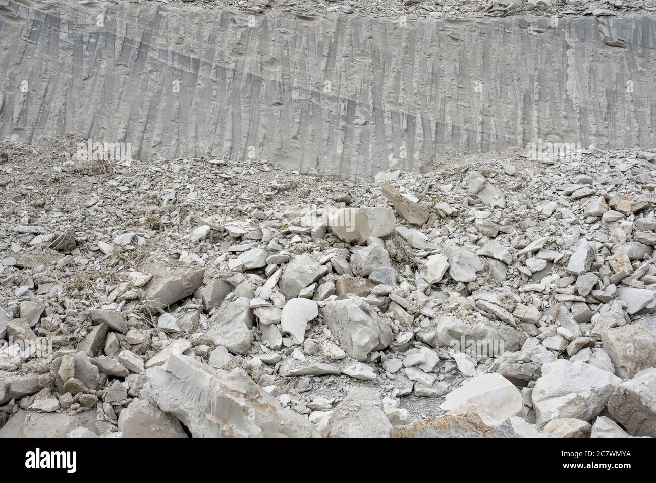 Limestone and marl quarry at a mining industry Stock Photo - Alamy