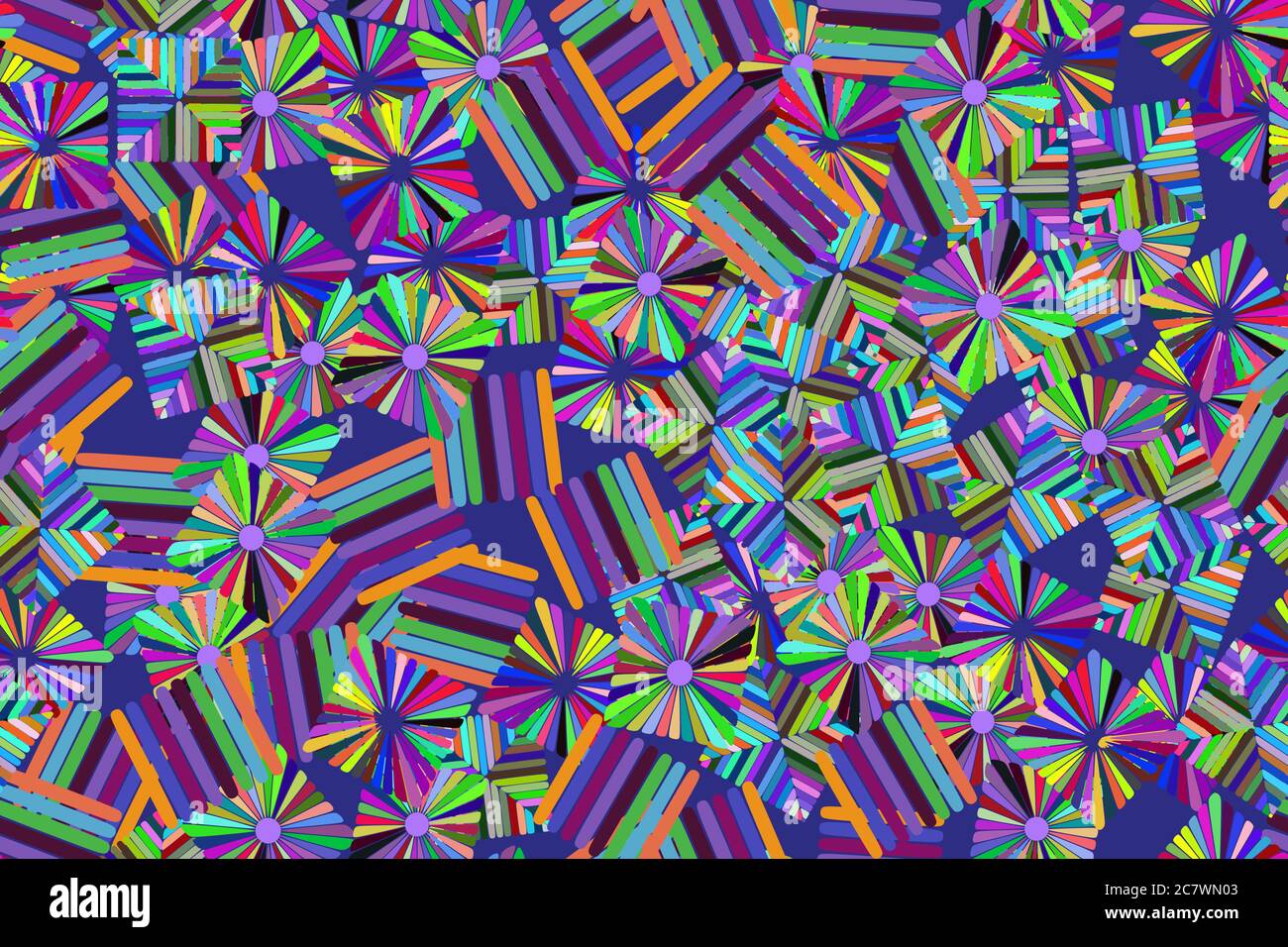 Abstract Color Elements Seamless Pattern 3D Illustration Stock Vector ...