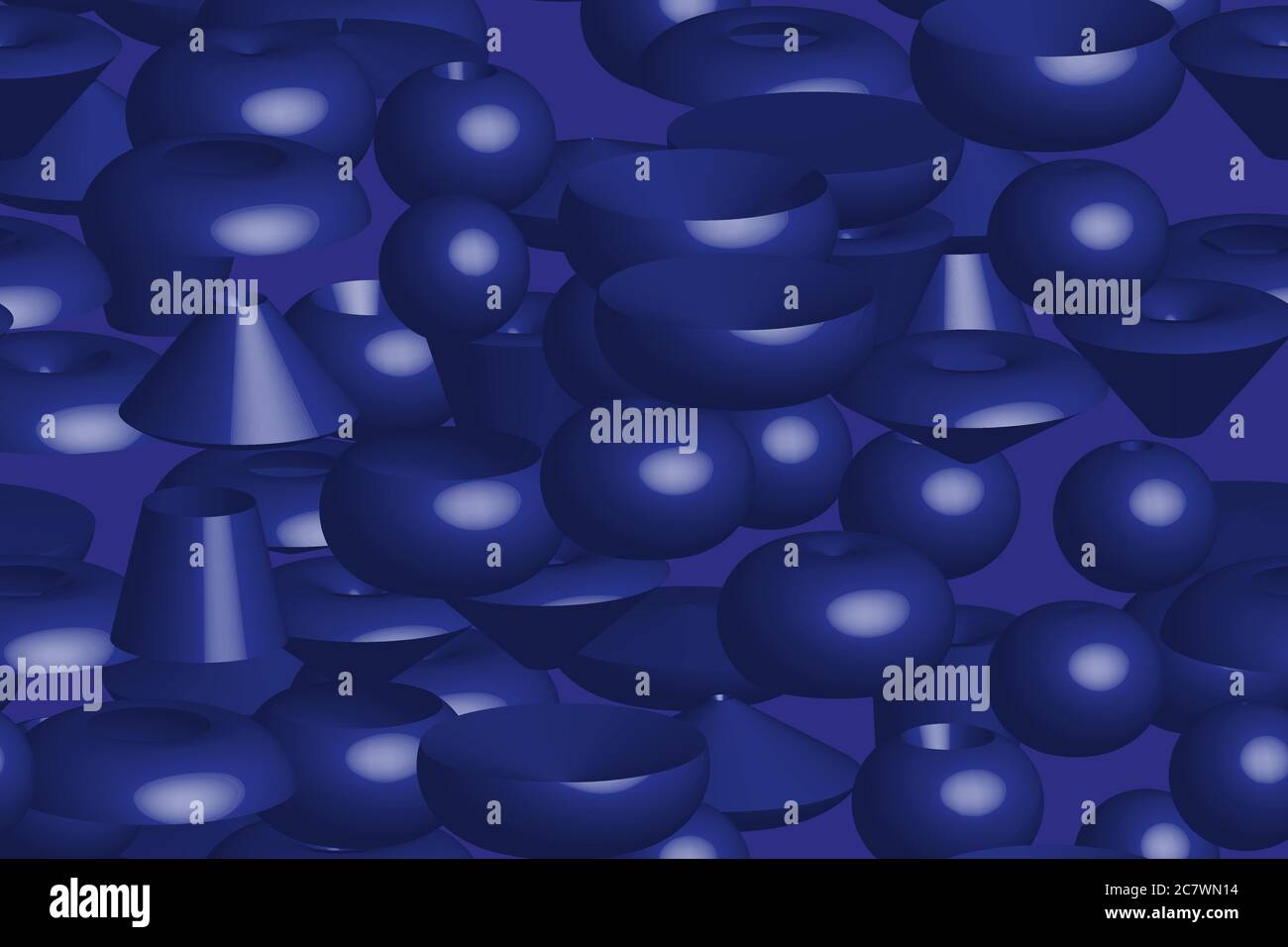 Abstract Color Volume Shapes 3D Seamless Illustration Stock Vector ...