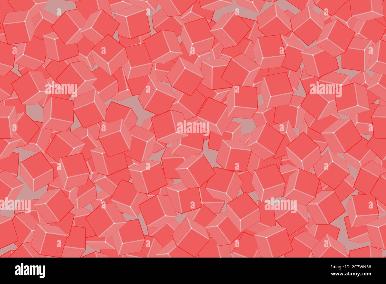 Red Cubes Seamless Pattern, 3D Illustration Stock Vector Image & Art ...