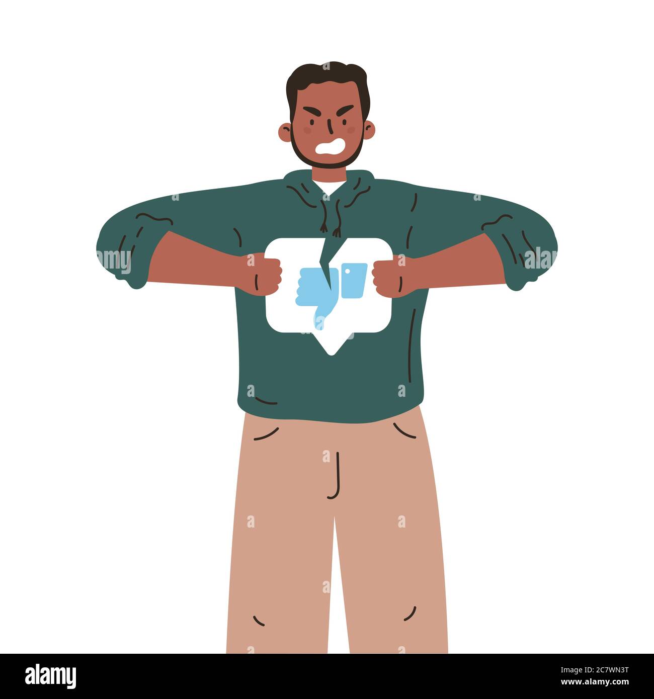 Hate sad Stock Vector Images - Alamy