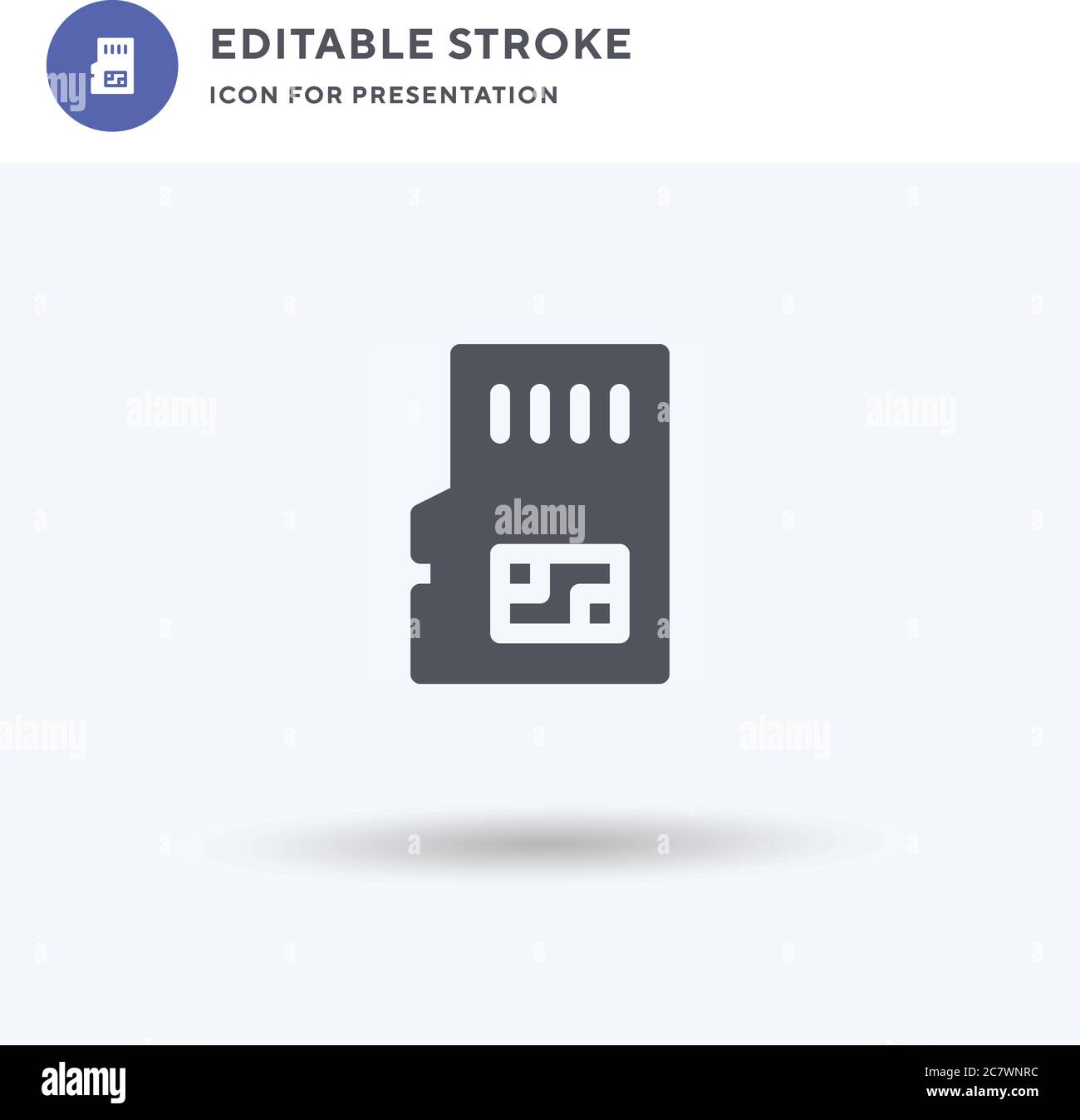 Sd Card icon vector, filled flat sign, solid pictogram isolated on ...