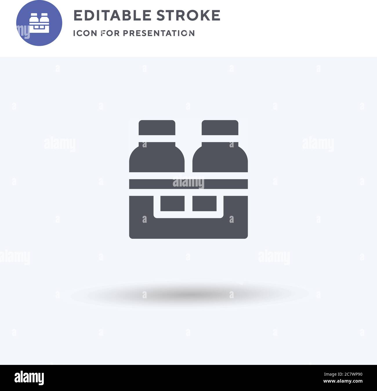 Bottles icon vector, filled flat sign, solid pictogram isolated on ...