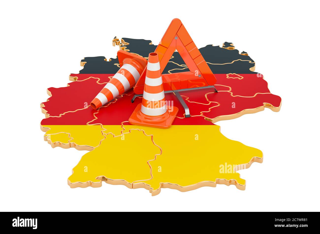 3d germany map flag illustration hi-res stock photography and images ...
