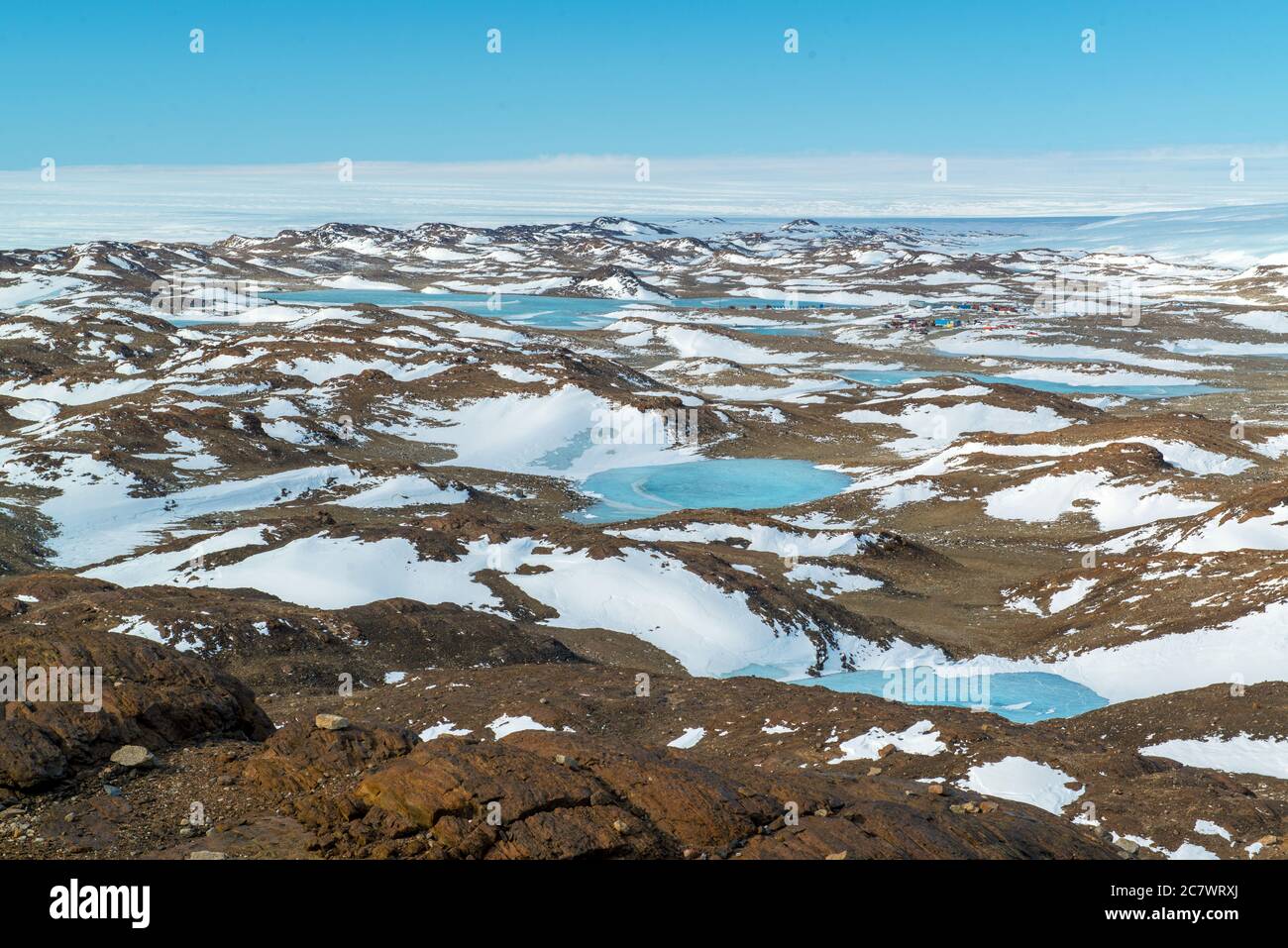 the harsh nature and landscapes of Antarctica. The ocean, icebergs and ...