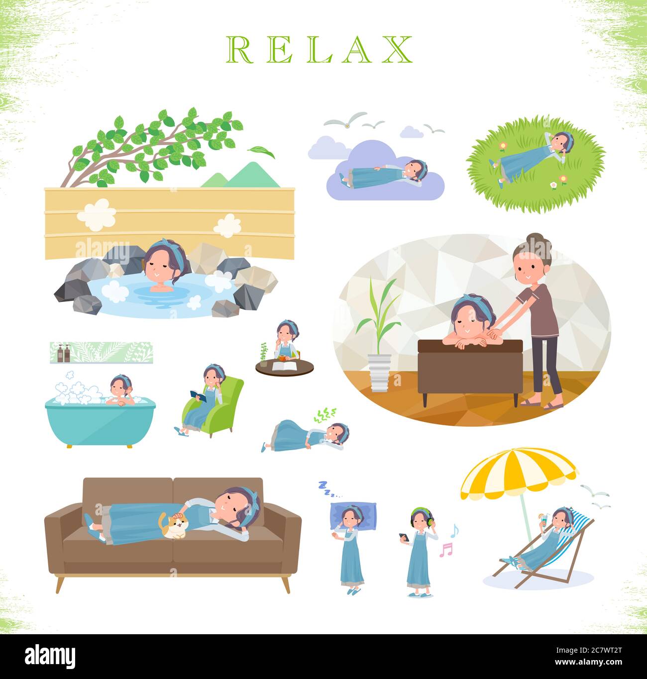 Mom relaxing Stock Vector Images - Alamy
